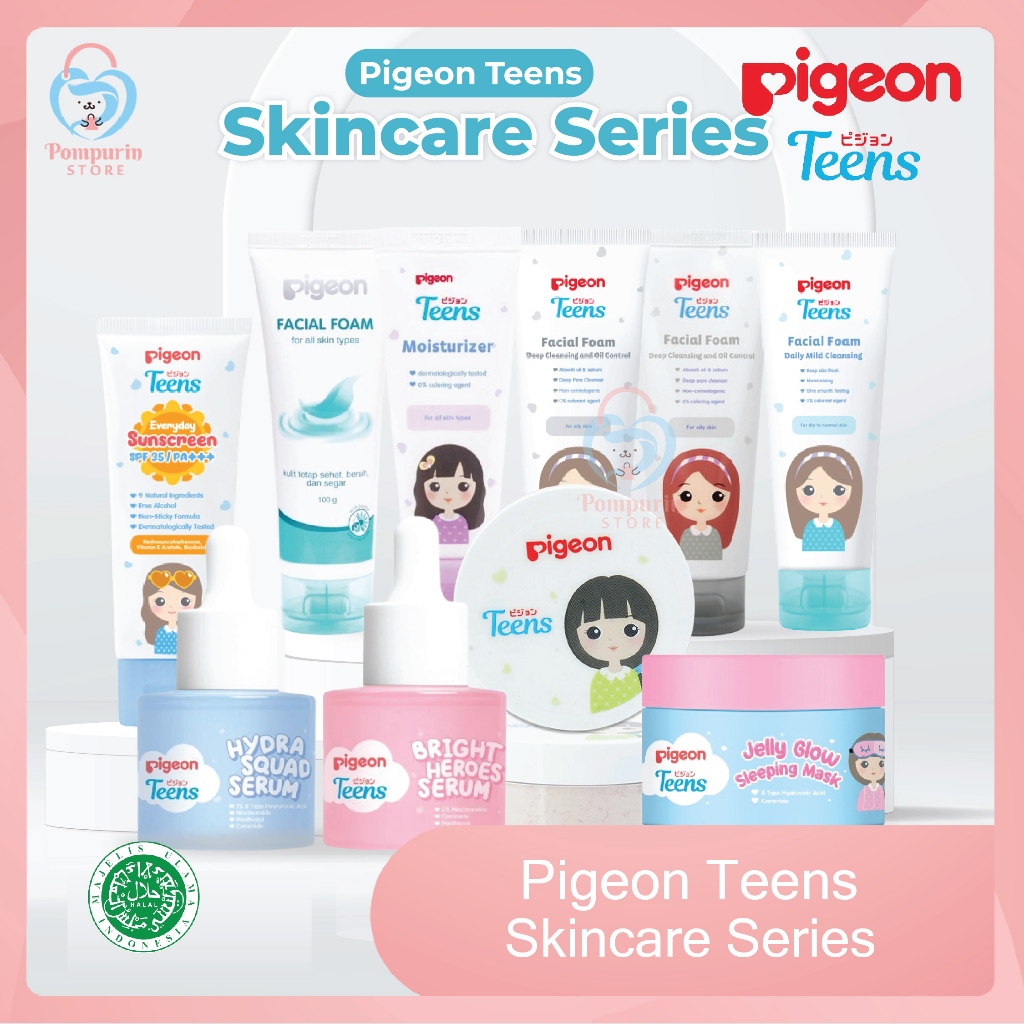 Jual PIGEON TEENS Skincare - Sleeping Mask / Serum 20ml / Facial Foam ...