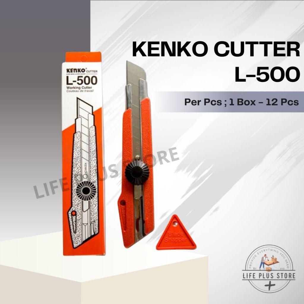 Jual CUTTER KENKO L 500 / PISAU CUTER L-500 / PISAU KATER L500 BESAR ...