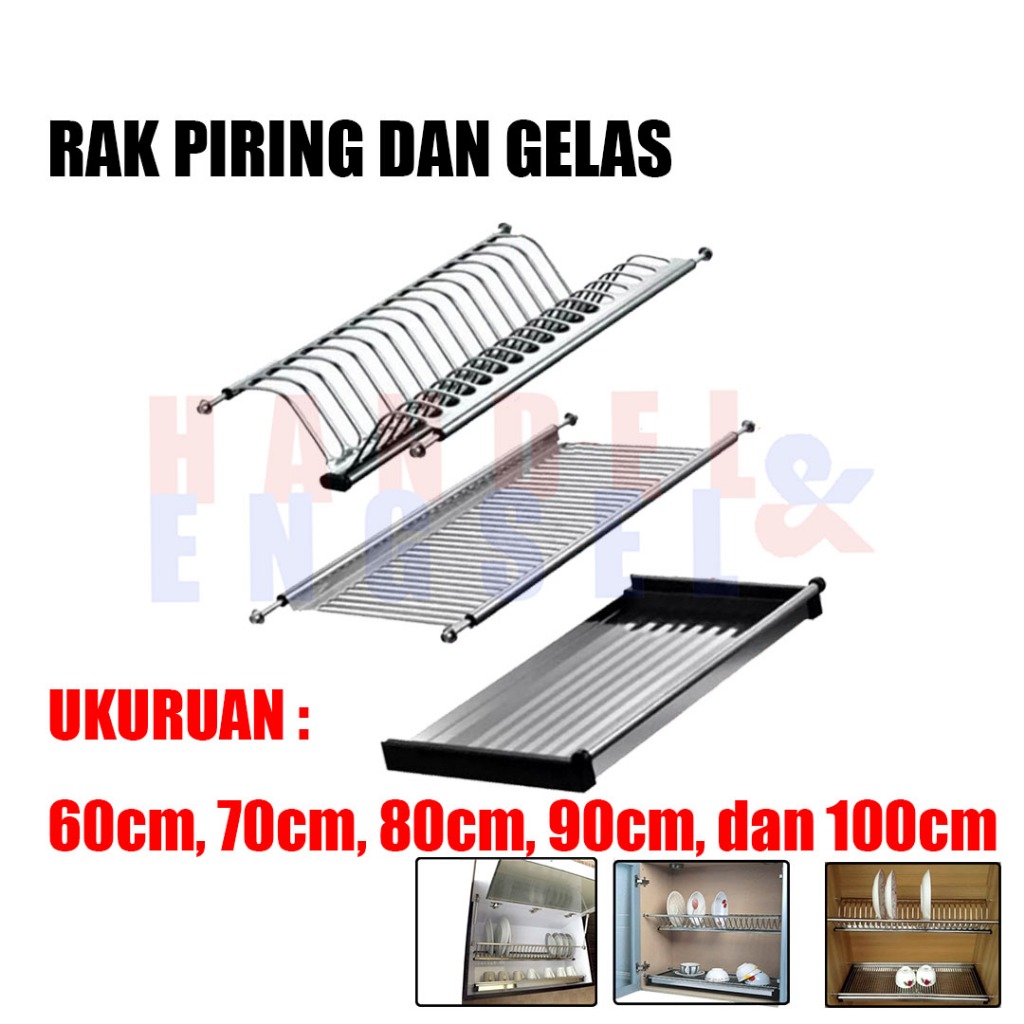 Jual Rak Piring & Rak Gelas Stainless / Rak Piring Gantung Anti Karat / Tatakan Piring Gelas ...