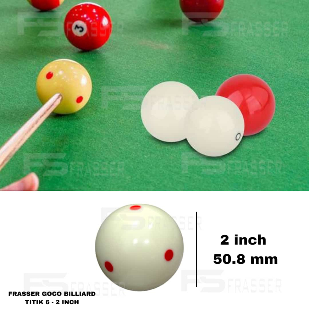 Jual Frasser Gaco Biliar Bola Gaco Billiard White Cue Ball Billiard Cue ...