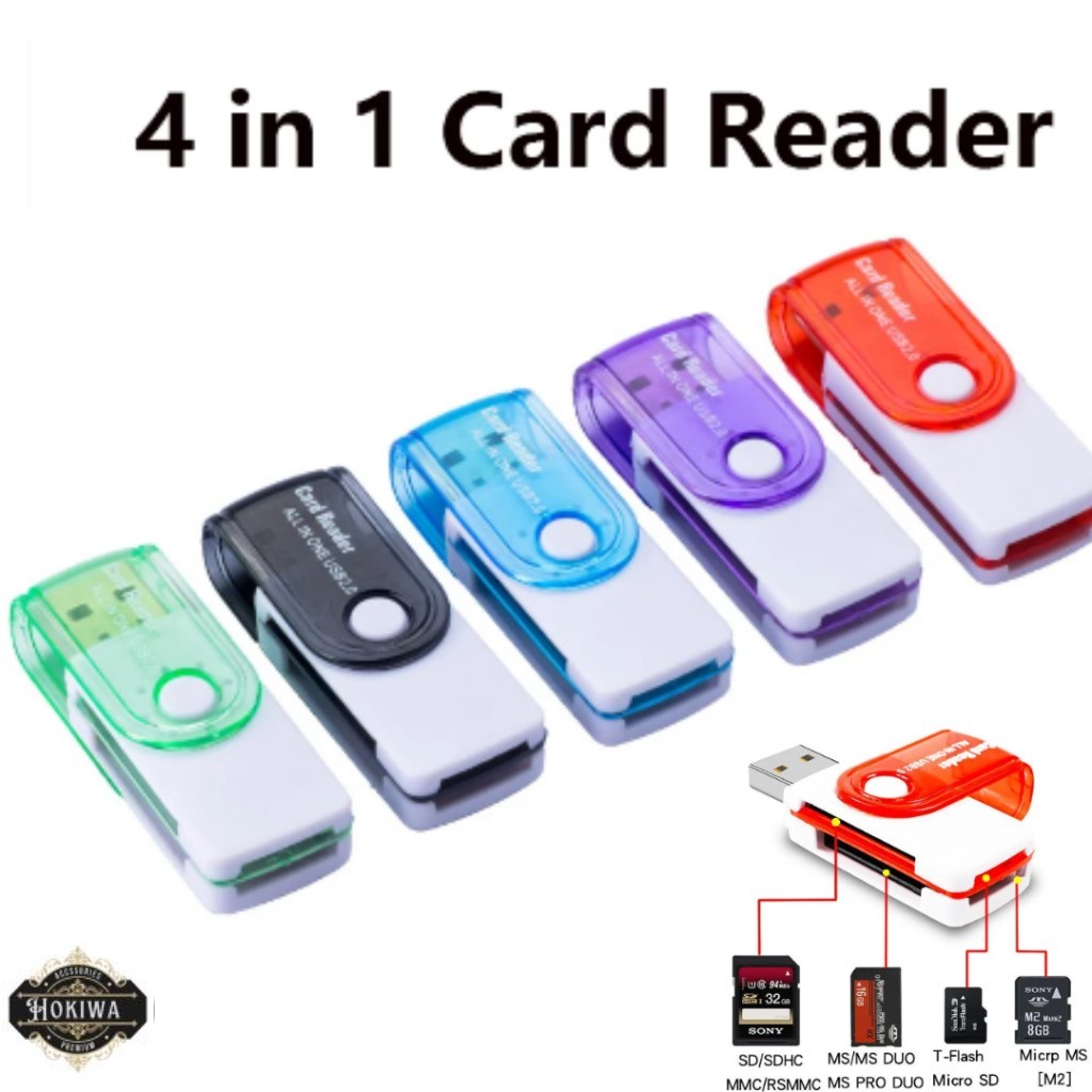 Jual CARD READER ALL IN ONE (4in1) MULTI MEMORY CONVENTER TO FLASHDISK ...