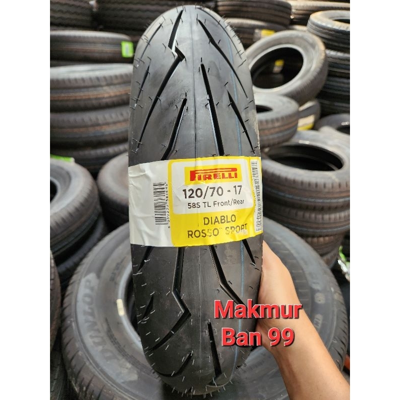 Jual Ban Pirelli Diablo Rosso Sport 120/70-17 Tubeless | Shopee Indonesia