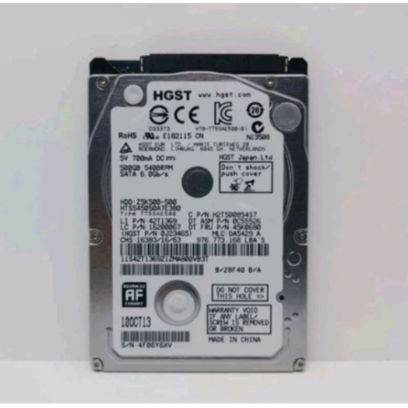 Jual Hardisk Laptop 500GB/1TB WD/SGT/TOSHIBA/HGST Sata 2.5 HDD Notebook ...