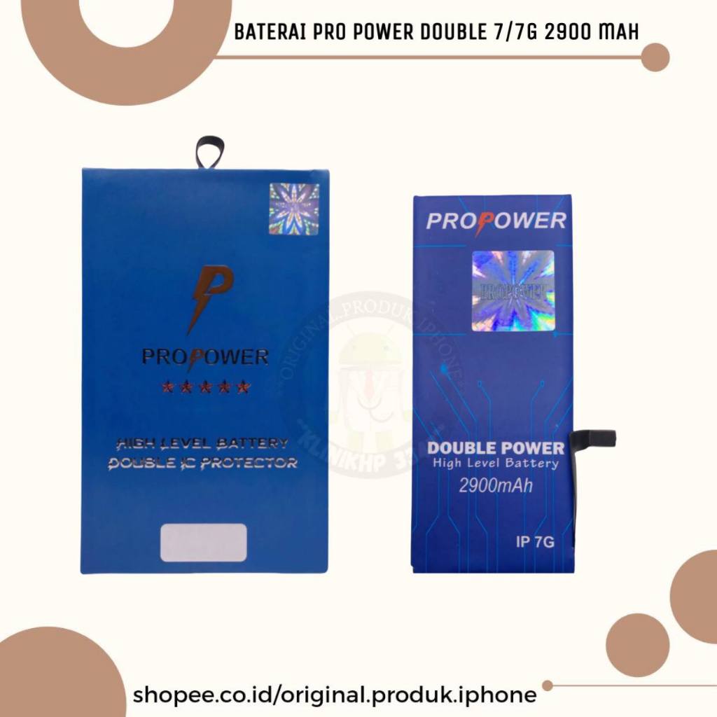 Jual BATERAI / BATERAY PRO POWER DOUBLE 7/7G ORIGINAL | Shopee Indonesia