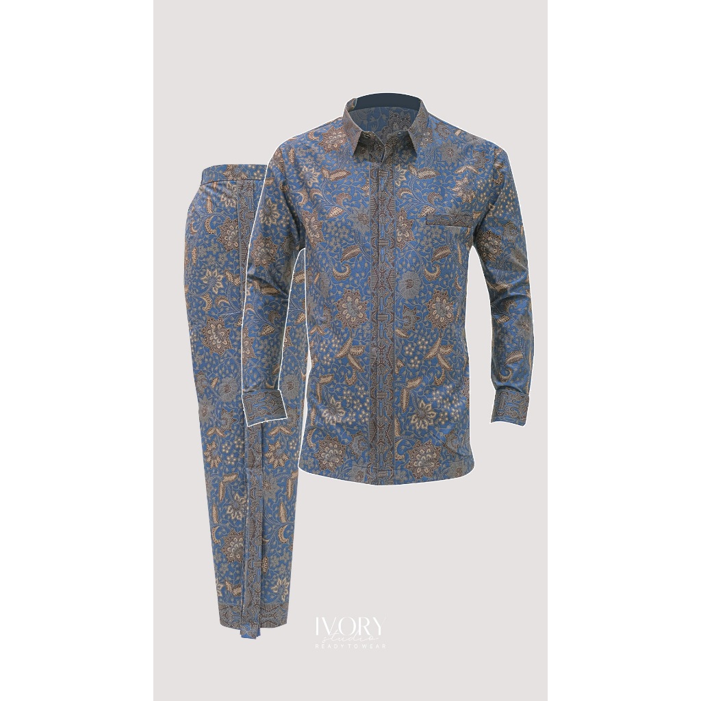 Jual Ivory Studio - Batik Couple | Batik Navy | Shopee Indonesia