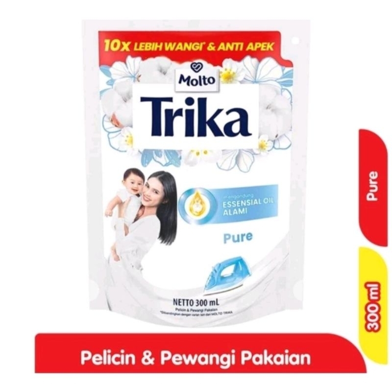 Jual Molto Trika Pelicin & Pewangi Pakaian Pure 300 ml | Shopee Indonesia
