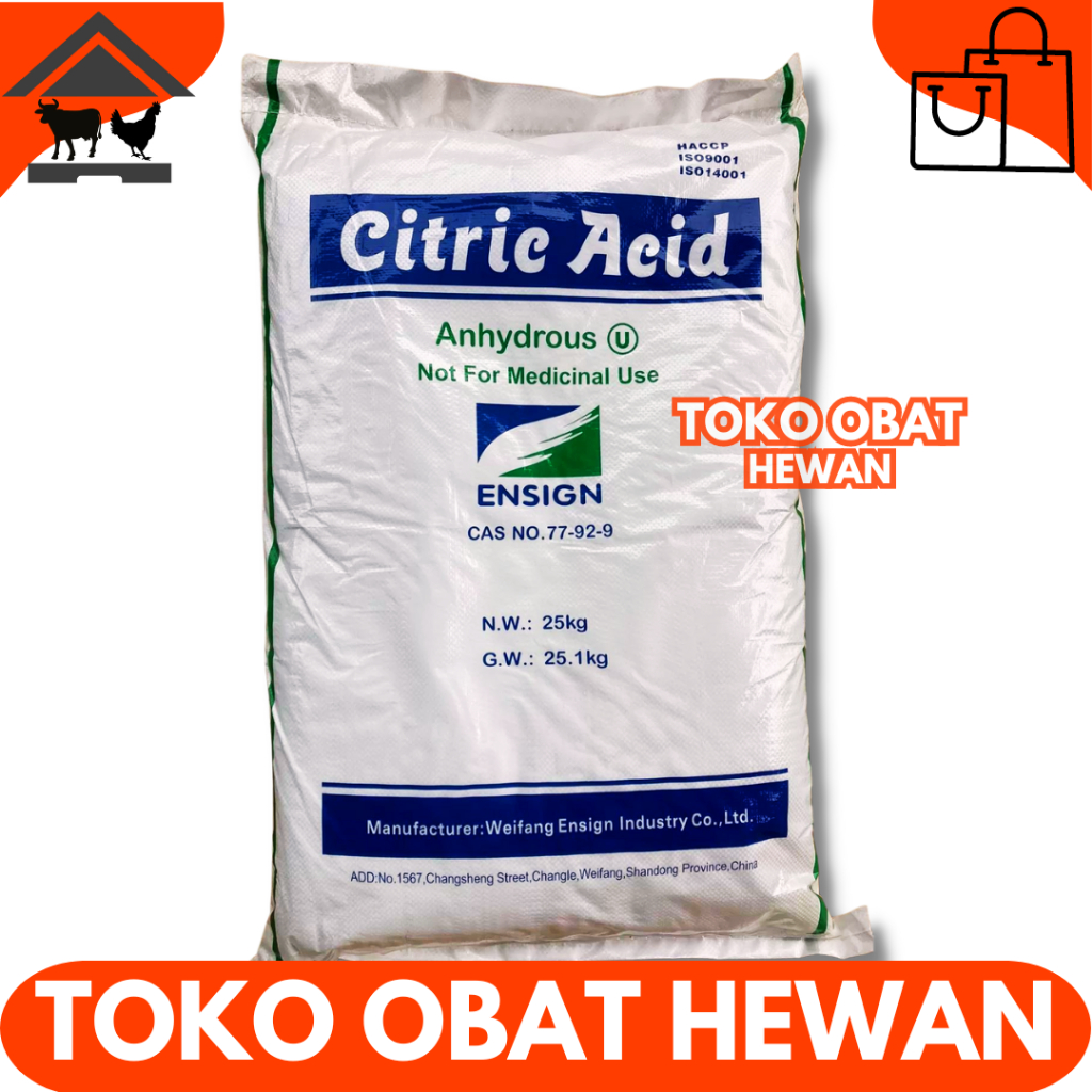 Jual CITRIC ACID ANHYDROUS 25 KG (1 SAK) - Citroen Asam Sitrat - Asam ...