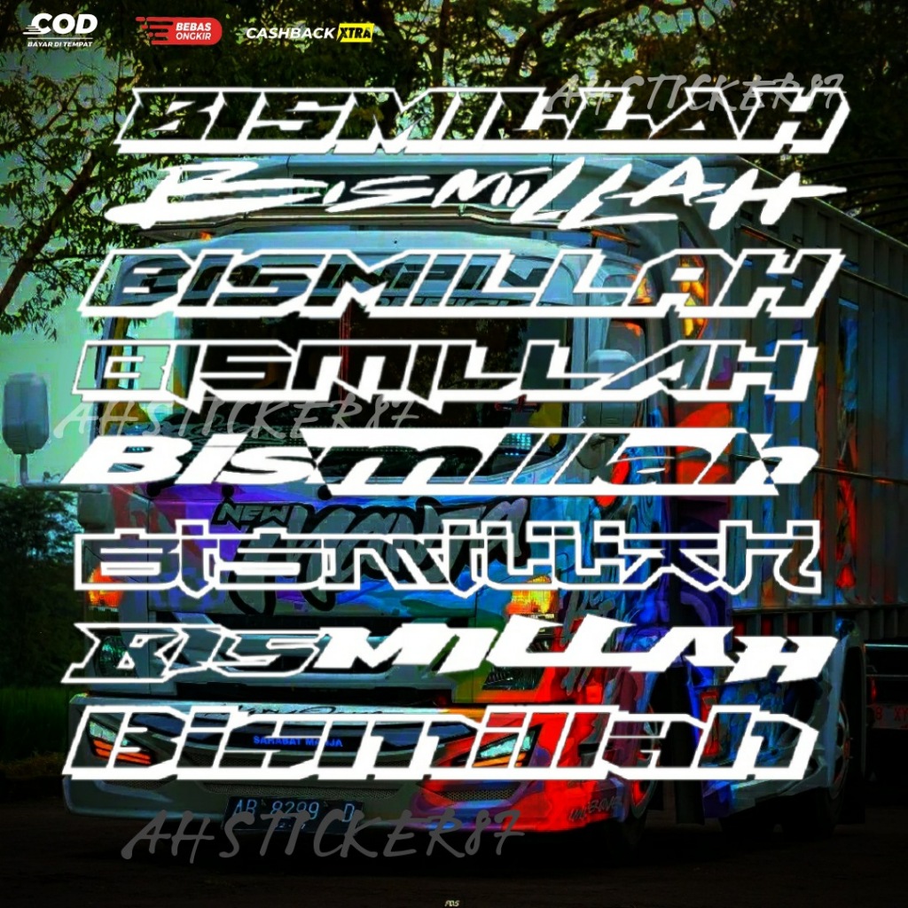 Jual Cutting stiker bismillah stiker kaca depan stiker bismillah cocok ...