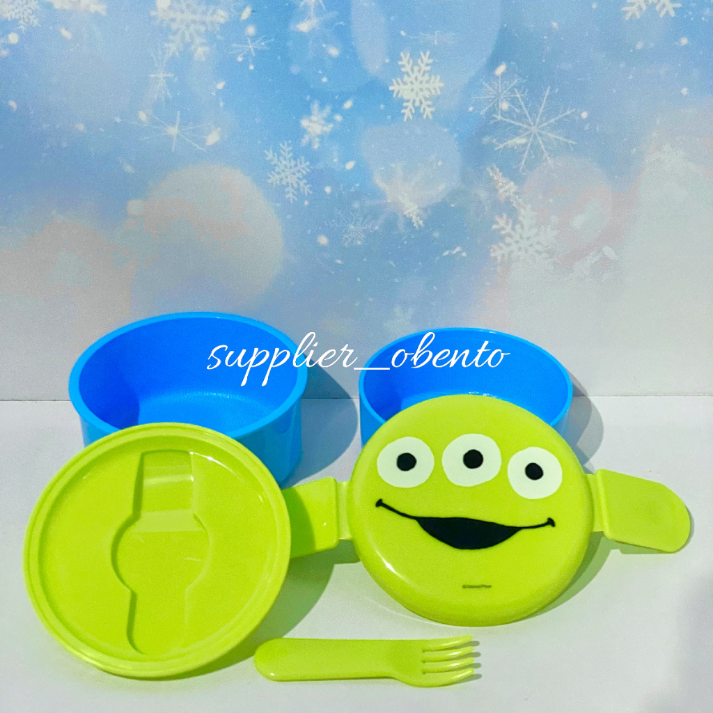 Jual [Skater] Alien Round Lunch Box Toy Story Bento Box For Kids ...