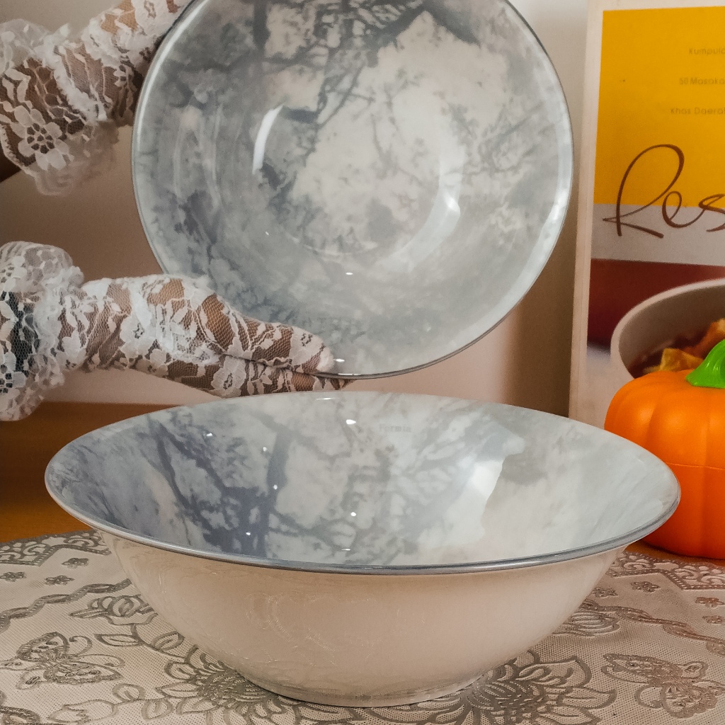 Jual Formia Ceramic Dinnerware Grey Marble Piring Mangkuk Keramik per ...