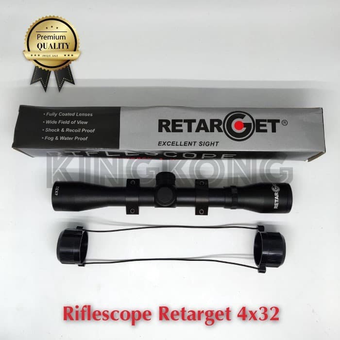 Jual Teleskop Rifflescope Kekeran Teropong Zoom Retarget 4X32 | Shopee ...