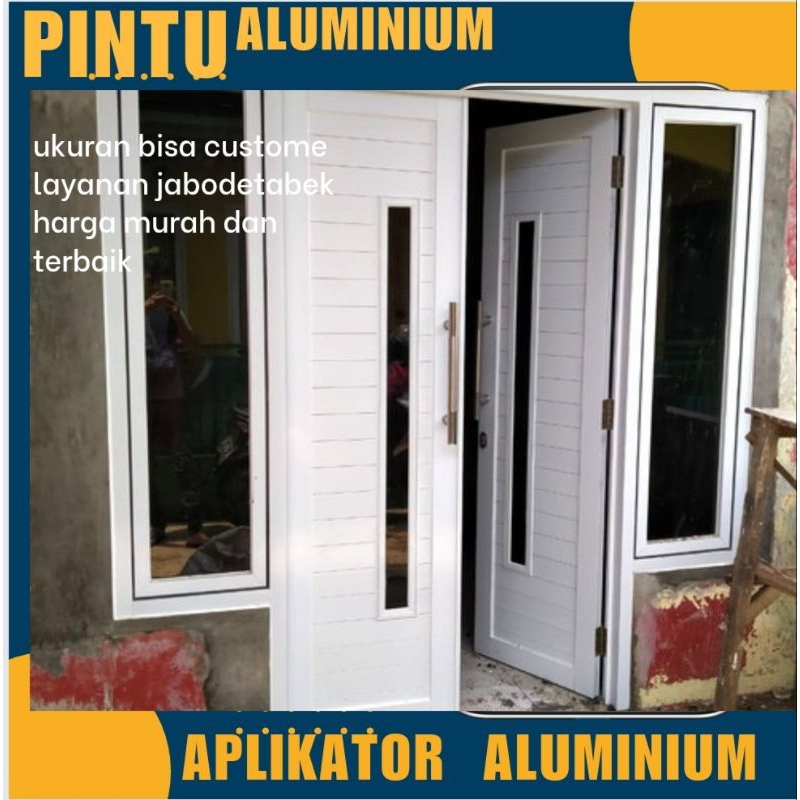 Jual Pintu Aluminium Panel garis (bisa custom ukuran) | Shopee Indonesia