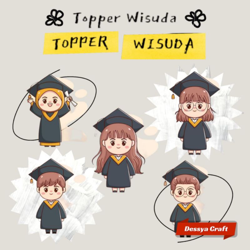 Jual Topper Wisuda | Topper Perlengkapan Buket Wisuda | Shopee Indonesia