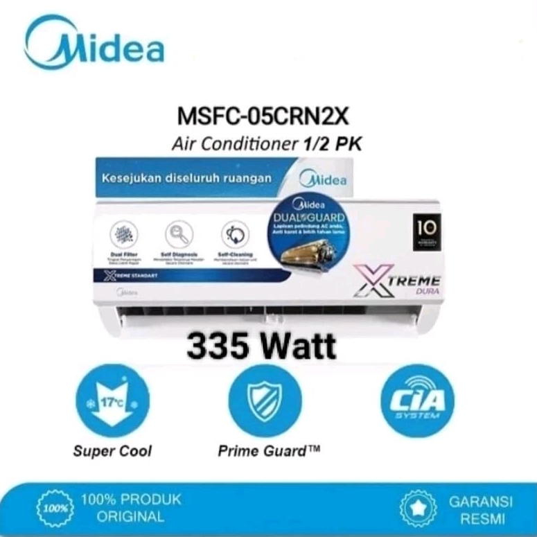 Jual AC MIDEA MSFC-05CRN2X 1/2 PK INDOOR + OUTDOOR (UNIT ONLY) | Shopee Indonesia
