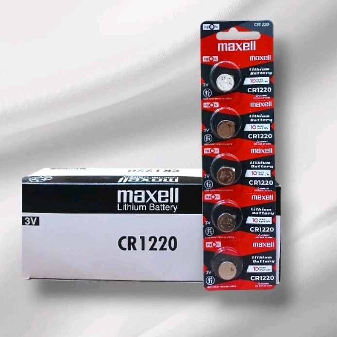 Jual BATERAI MAXELL CR1220 ORIGINAL LITHIUM BATTERY 3 VOLT | Shopee Indonesia