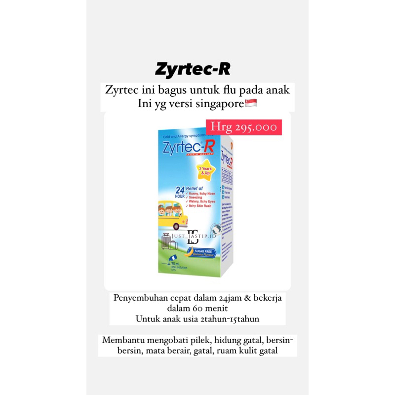 Jual Zyrtecc R solution liquid (PO SINGAPORE) | Shopee Indonesia