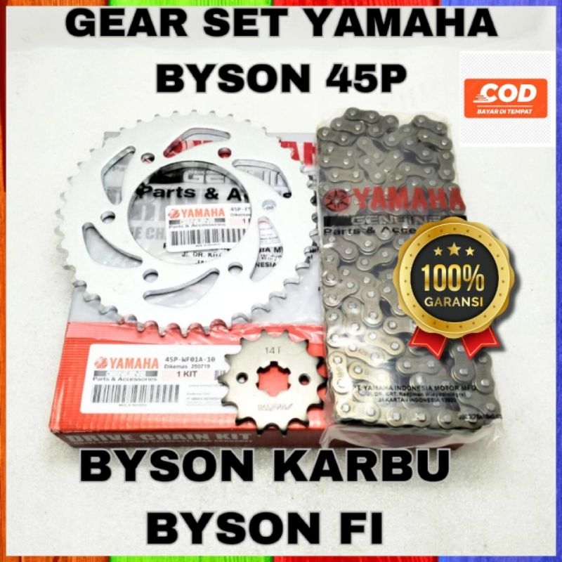 Jual Gear set Byson karbu/injeksi/fi/ ORIGINAL lokal kode 45p | Shopee ...