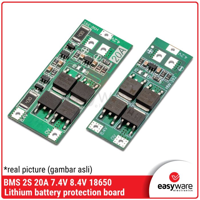 Jual BMS 2S 20A 7.4V 8.4V 18650 Lithium battery protection board ...