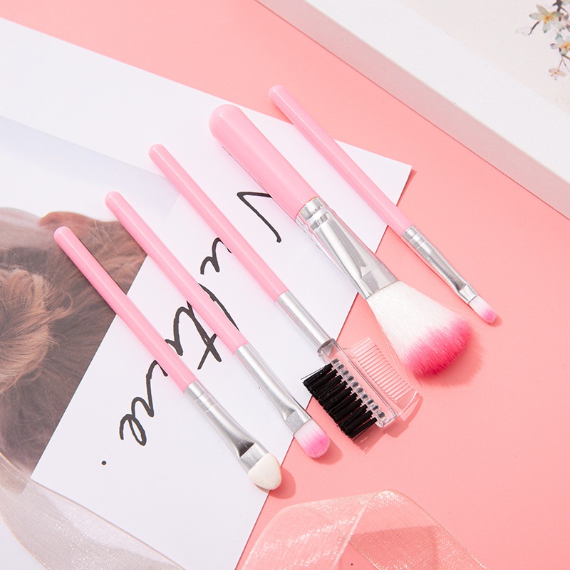 Jual Brush Set Beauty Brush 5 PCS 1 Set Makeup Kuas Eyeshadow Kuas Alis ...
