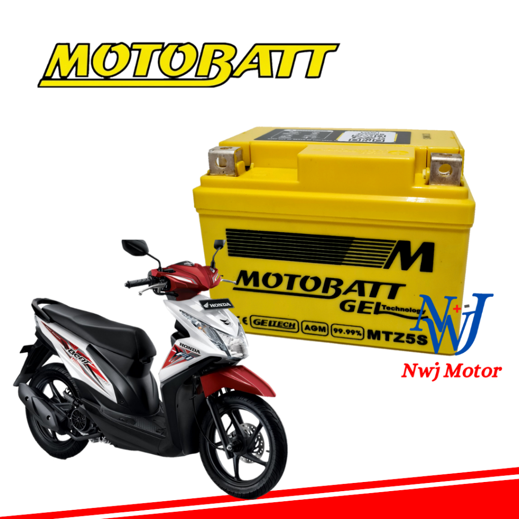 Jual Aki Kering Motor Honda BeAT Scoopy Spacy Genio MTZ5S MOTOBATT GTZ5S GTZ4V YTZ5S YTZ4V MF ...