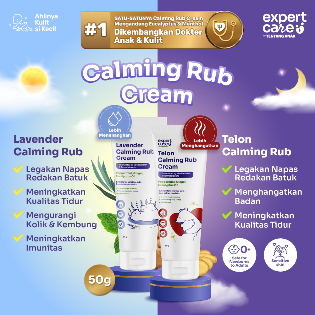 Jual Expert Care Calming Rub Cream 50G / Aroma Telon & Lavender ...