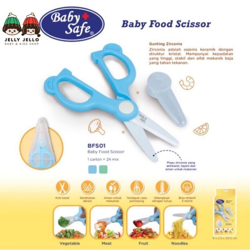 Jual Baby safe Food Scissors With Case BFS01 Gunting Keramik | Shopee ...