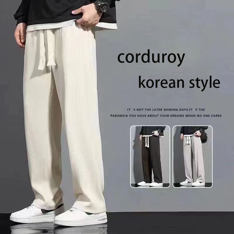 Jual Celana corduroy pria panjang baggy korean style straight casual ...