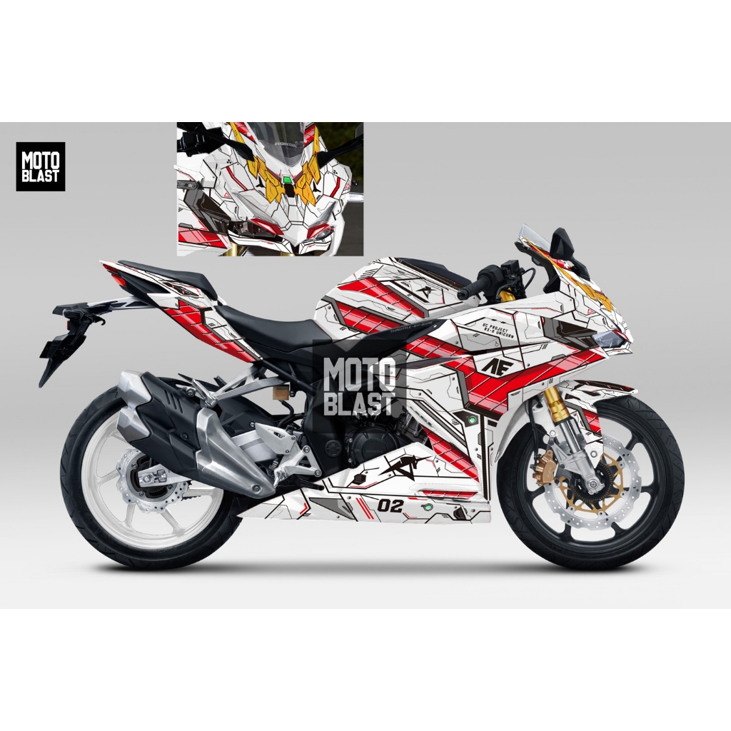 Jual Decal Stiker Full Body Honda CBR250RR Livery Gandam Yunikorn ...