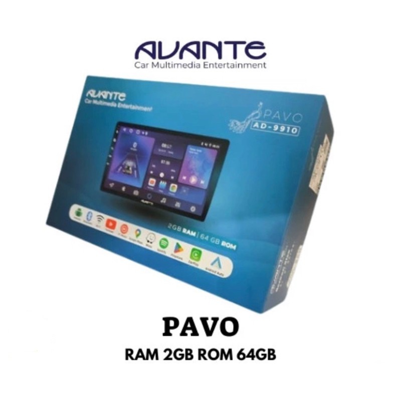 Jual Head Unit Android 9 inch AVANTE AD-9910 PAVO RAM 2GB ROM 64GB ...