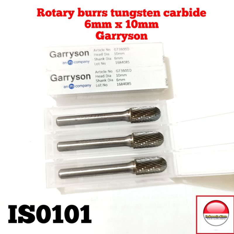 Jual mata tuner 6mm x 10mm Garryson mata cuner dua arah rotary burrs ...