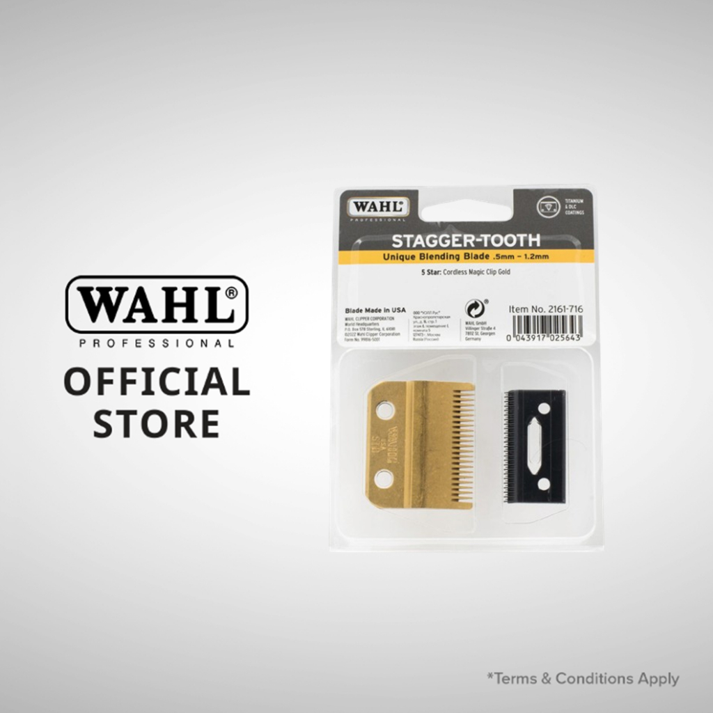 Jual Wahl Magic Clip Cordless Gold Stagger-Tooth Blade Set - Magic Clip ...