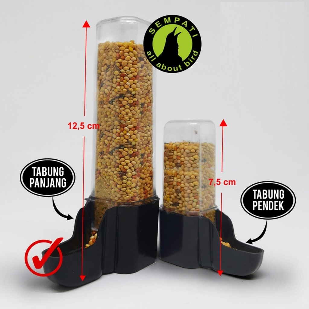 Jual CEPUK WADAH PAKAN MINUM BURUNG DISPENSER TABUNG PANJANG TEMPAT MAKAN PAKAN BURUNG LOVEBIRD ...