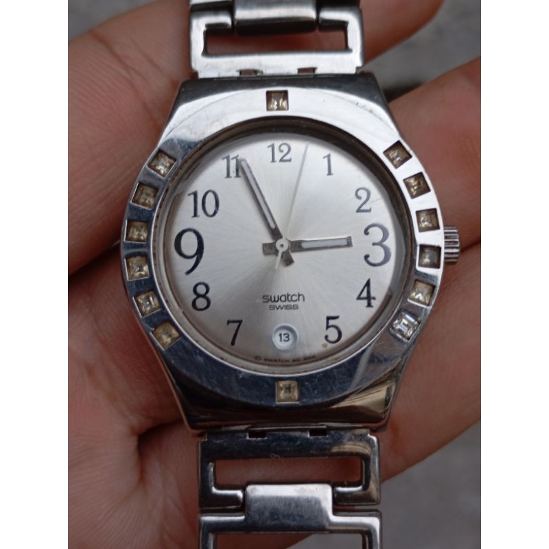 Jual jam tangan swatch irony stainless stell original second bekas ...