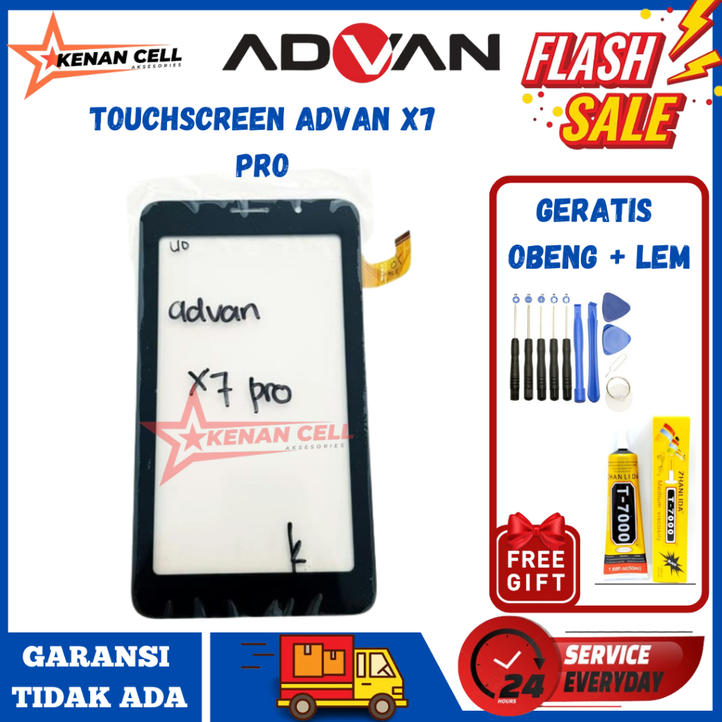 Jual Touchscreen Layar sentuh Tablet Tab ADVAN X7pro X7 pro Original Hitam FREE OBENG DAN LEM ...