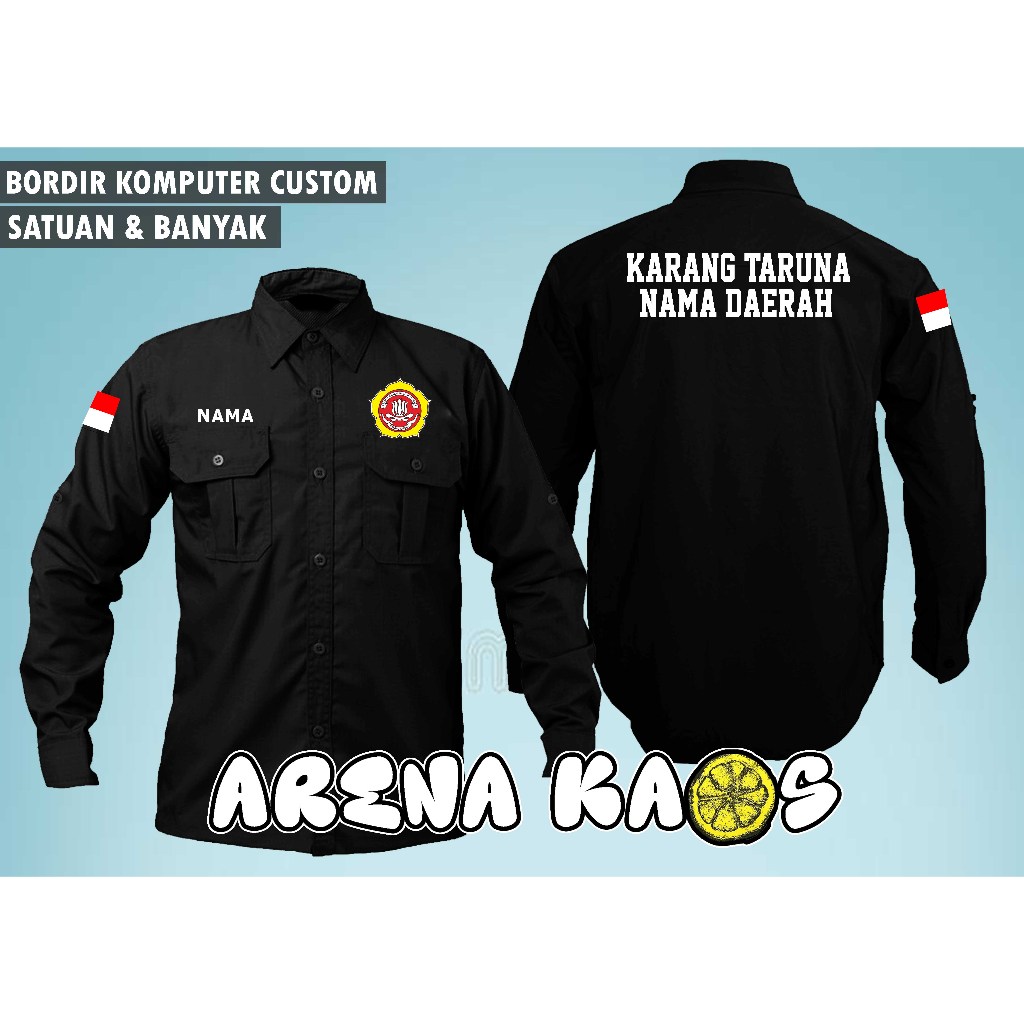 Jual KEMEJA PDH PDL KARANG TARUNA KARANGTARUNA FULL BORDIR | Shopee ...