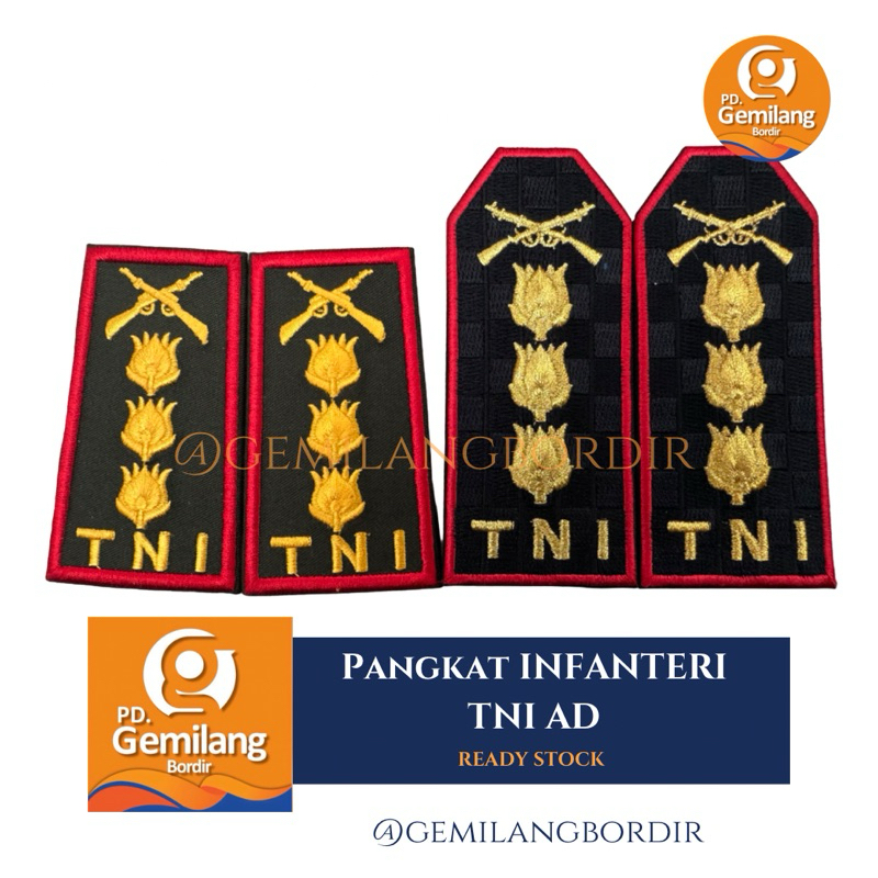 Jual Pangkat PDU PDH Kolonel Infanteri Komando | Sepasang | Pangkat TNI ...