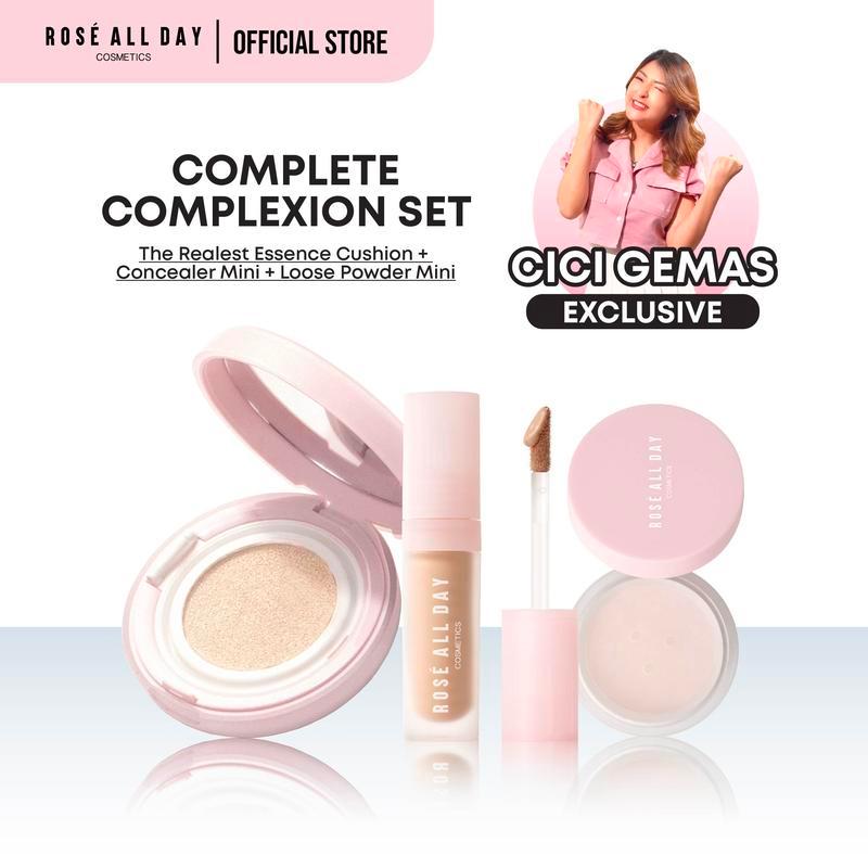 Jual Rose All Day Complexion 3in1 Set (Cushion + Concealer + Loose ...