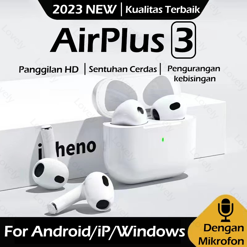 Jual AirPlus 3 TWS Bluetooth Earphone Android with Mic Bass Headset ...