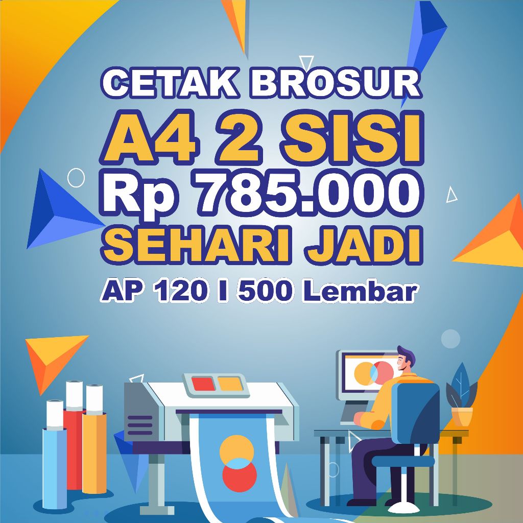 Jual Cetak Brosur A4 (2 Sisi) Minimal Order 1 Rim Sehari Jadi | Shopee ...