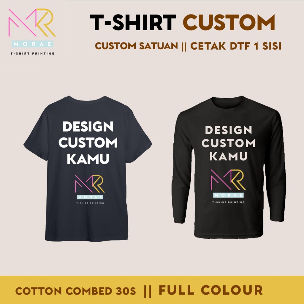 Jual Kaos T-Shirt Cotton Combed 30s - Anak-Anak , Dewasa | Unisex | Custom Sablon DTF | Desain ...