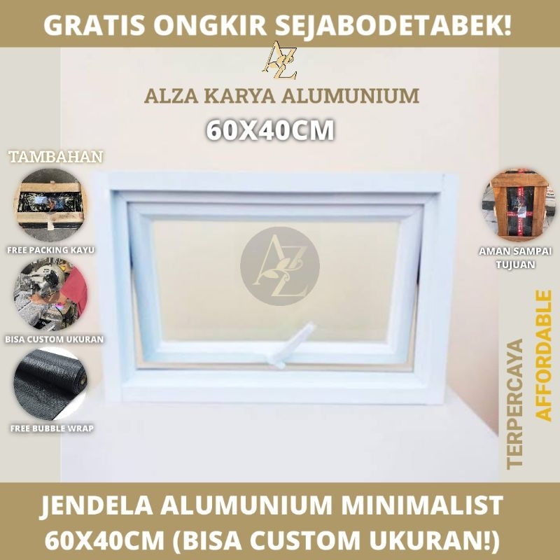 Jual Jendela Alumunium - 60X40 CM Window Minimalist Bisa Custom Ukuran ...