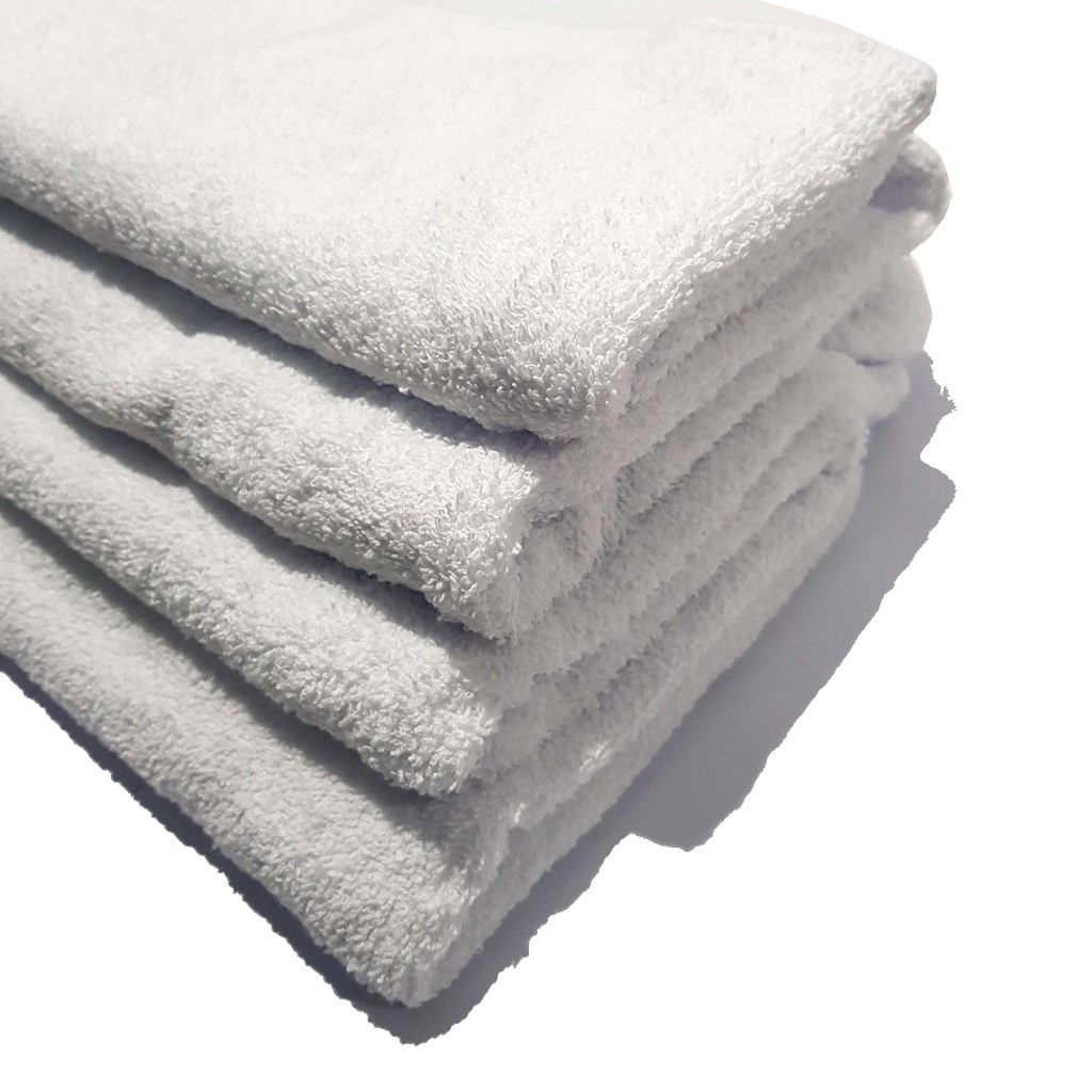 Jual Handuk Mandi Dewasa Putih Polos / Handuk Hotel 140 x 70 400 gram ...