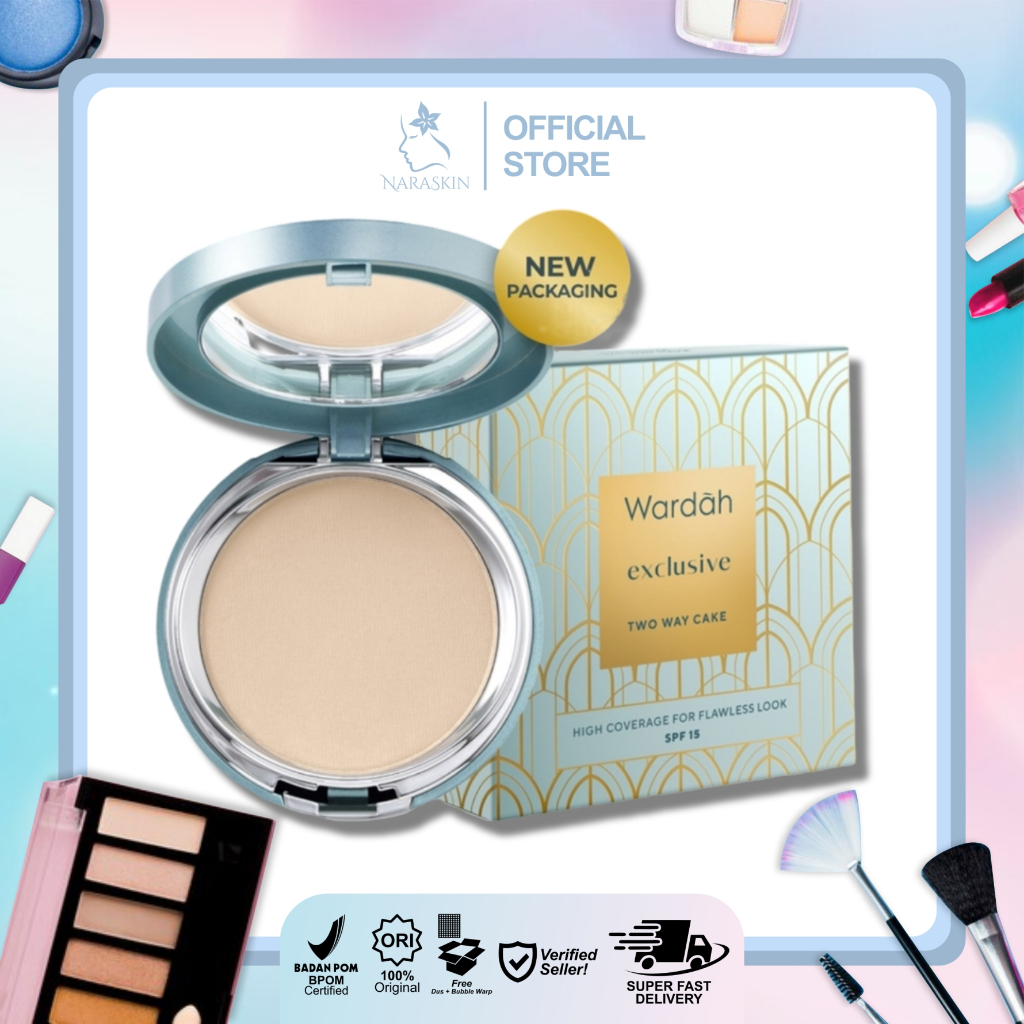 Jual Wardah Exclusive Two Way Cake - Refill | Full Size | Shopee Indonesia