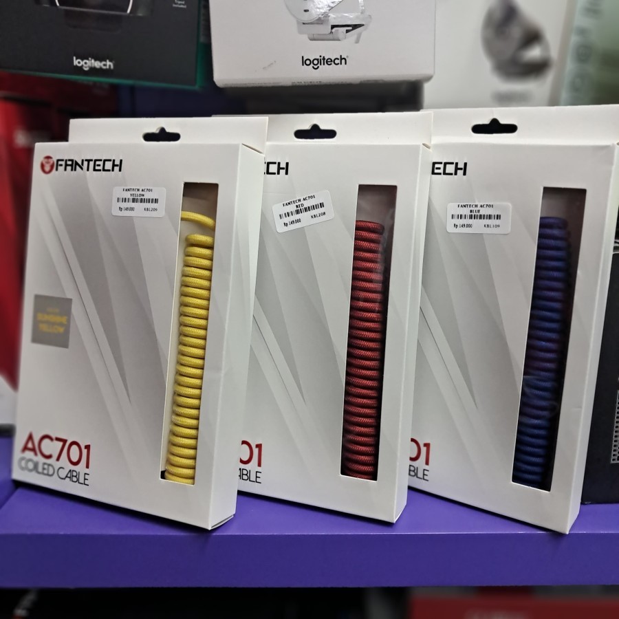 Jual Fantech AC701 Coiled Coil Cable Kabel Type C utk keyboard gaming ...