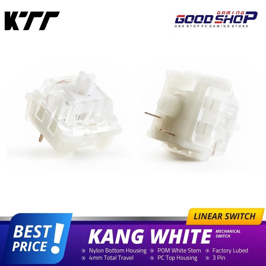 Jual KTT Kang White Linear Switch 60g Plate Mount | Shopee Indonesia