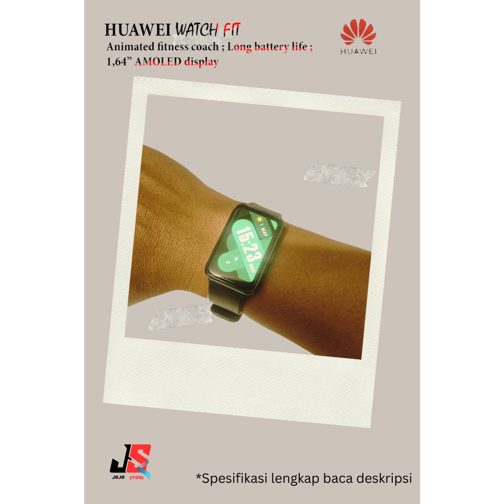 Jual HUAWEI WATCH FIT TIA-B09_BLACK (preloved) | Shopee Indonesia