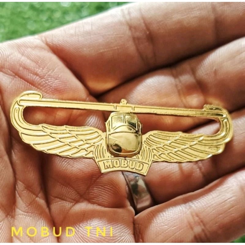 Jual Brivet Wing Mobud TNI AD (Mobile Udara) 100% kuningan sepuh emas ...