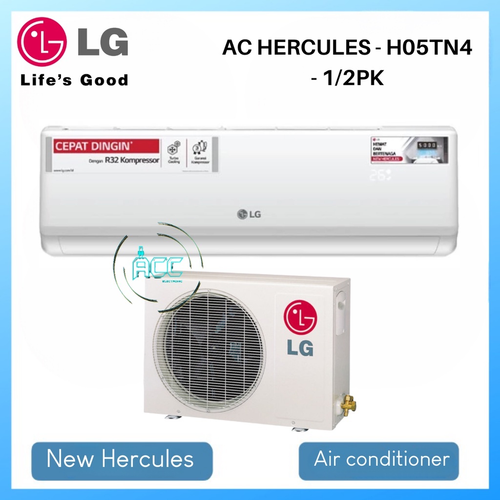 Jual LG AC SPLIT 1/2 PK H05TN4 / K05NSA R32 AC 0,5PK | Shopee Indonesia