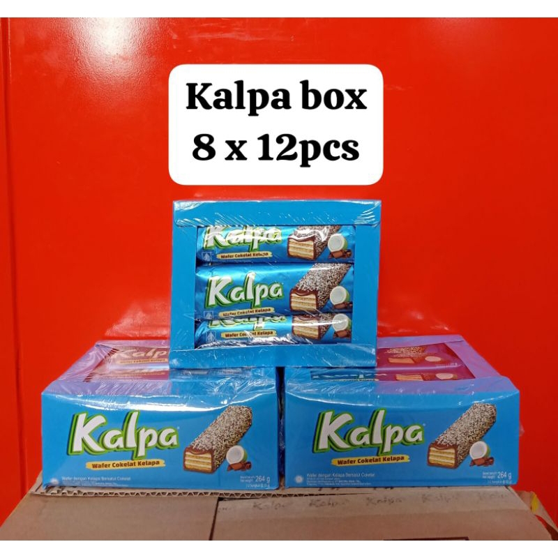Jual Aneka Snack Cemilan Murah Kalpa Wafer Coklat Kelapa 1 Box 12 Pcs ...