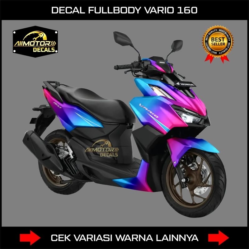 Jual Decal FullBody Honda Vario 160 Grafis custom Rainbow / Striping ...